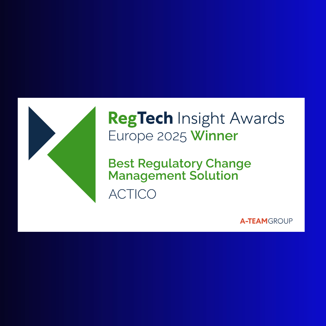 ACTICO named best solution for Regulatory Change Management at the ...